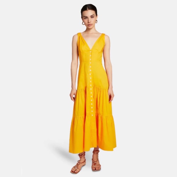 A.L.C. | Dresses | Alc Sunflower Plantain Yellow Jordyn Ankle Maxi ...